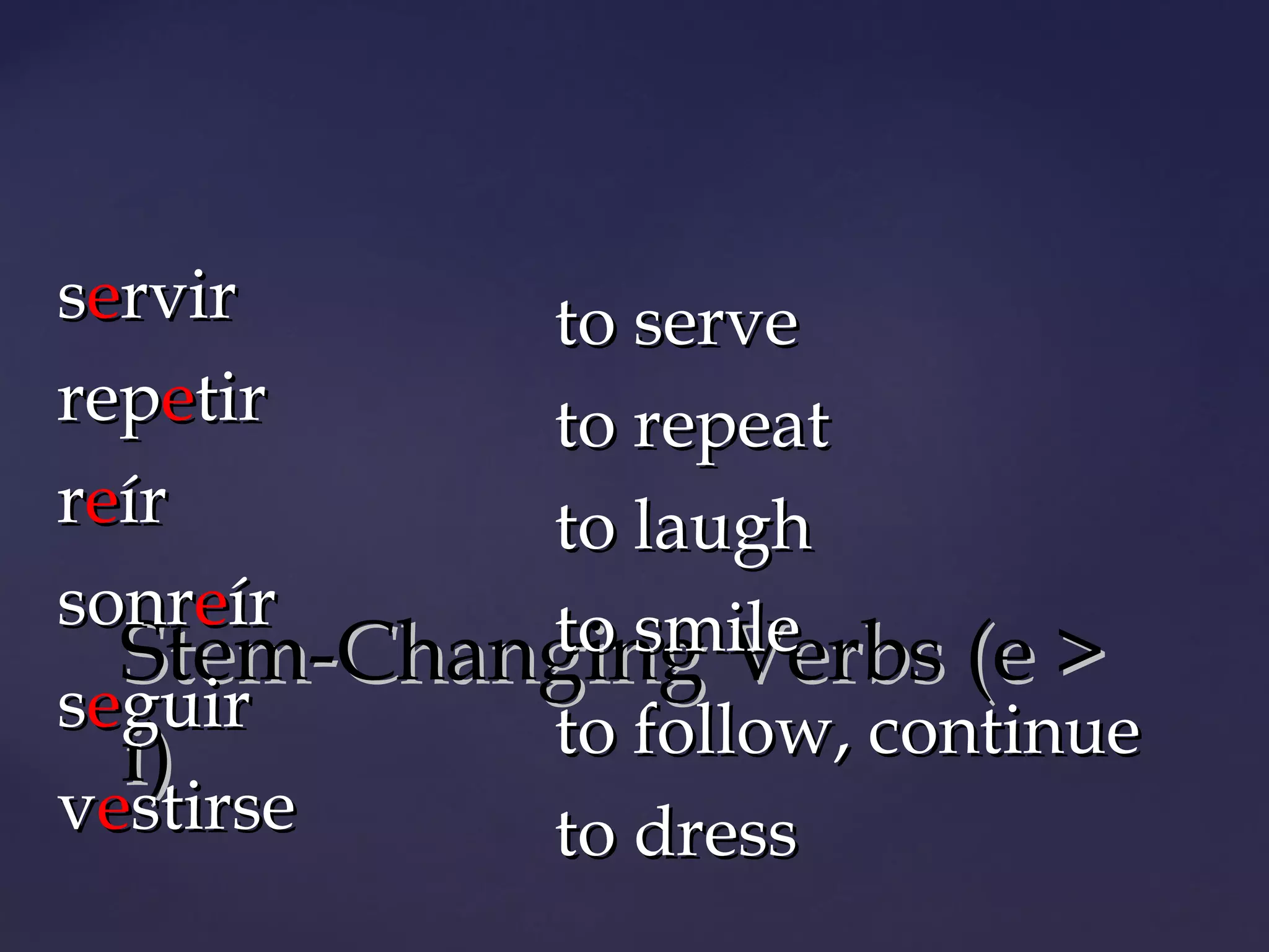 Stem changing-verbs-present-tense | PPT