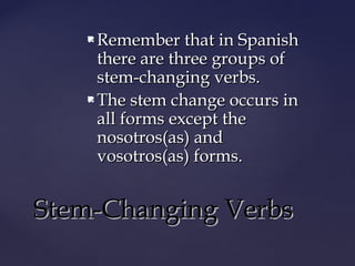 Stem changing-verbs-present-tense | PPT