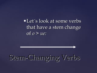 Stem changing-verbs-present-tense | PPT