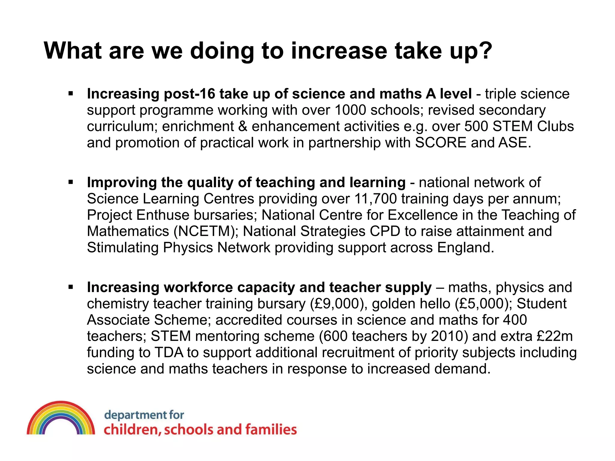 STEM: Progression from GCSE to A Level | PPT