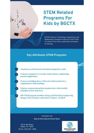 Killeen: STEM Related Programs For Kids by BGCTX | PDF