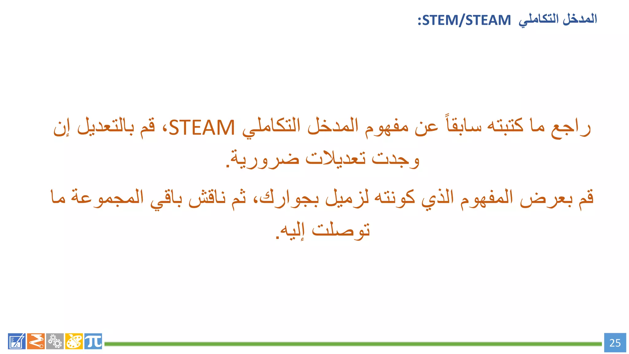 مقدمة في تعليم STEM/STEAM | PPTX
