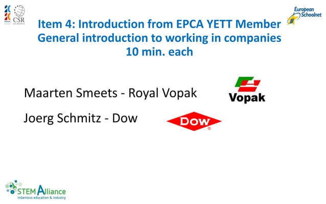 STEM Alliance and EPCA: Chemistry for You | PPT