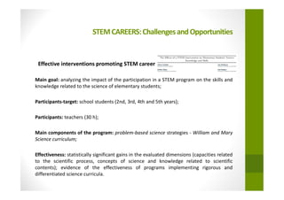STEM Careers: Challenges and Opportunities | PDF