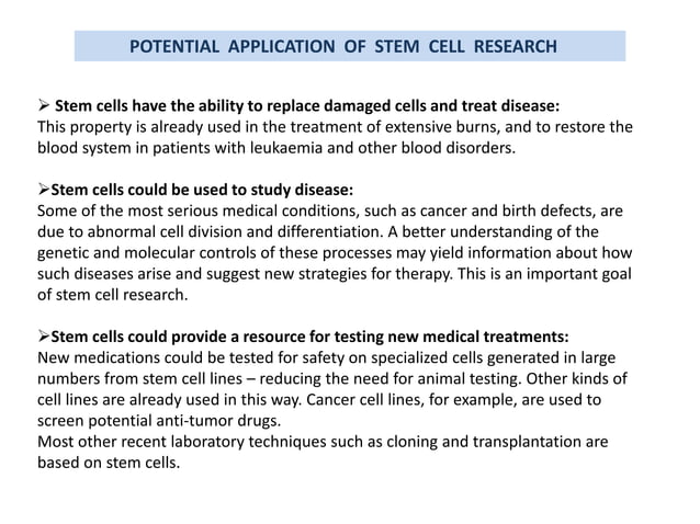 Stem cell Research | PPTX