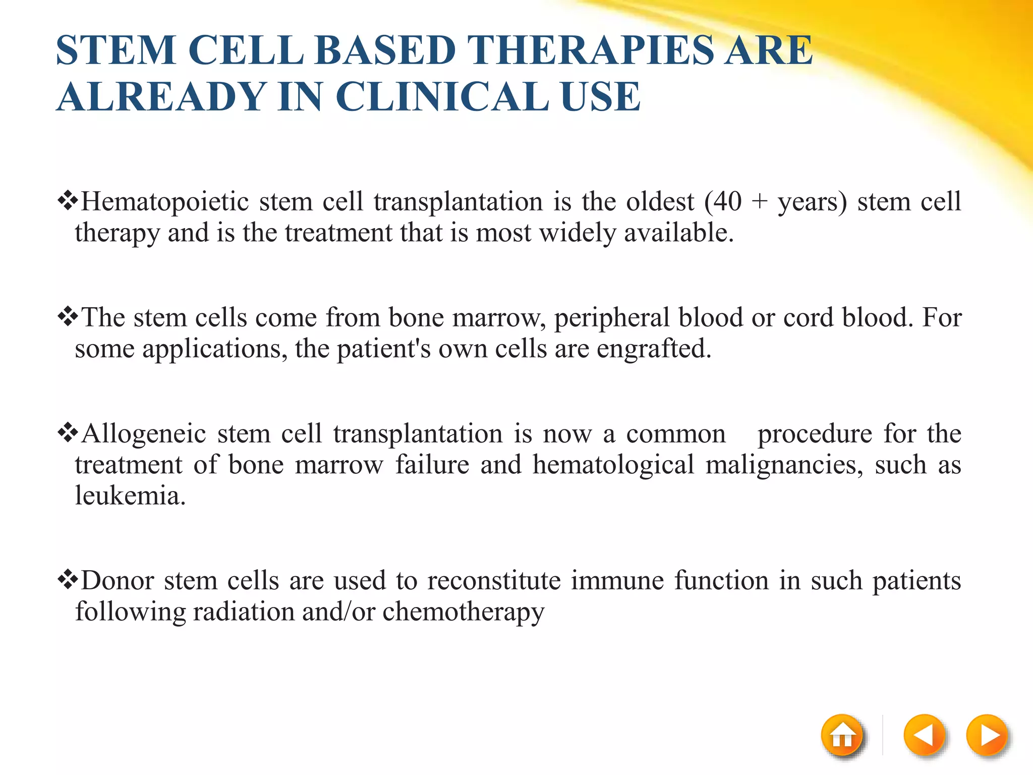 CURRENT STATUS OF STEM CELL THERAPY | PPTX | Brain and Nervous System ...