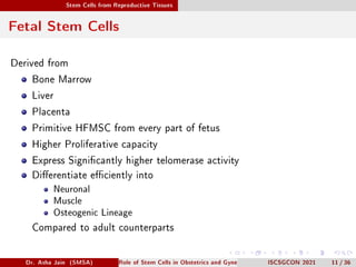 Role of Stem Cells in Obstetrics and Gynecology Practice | PDF