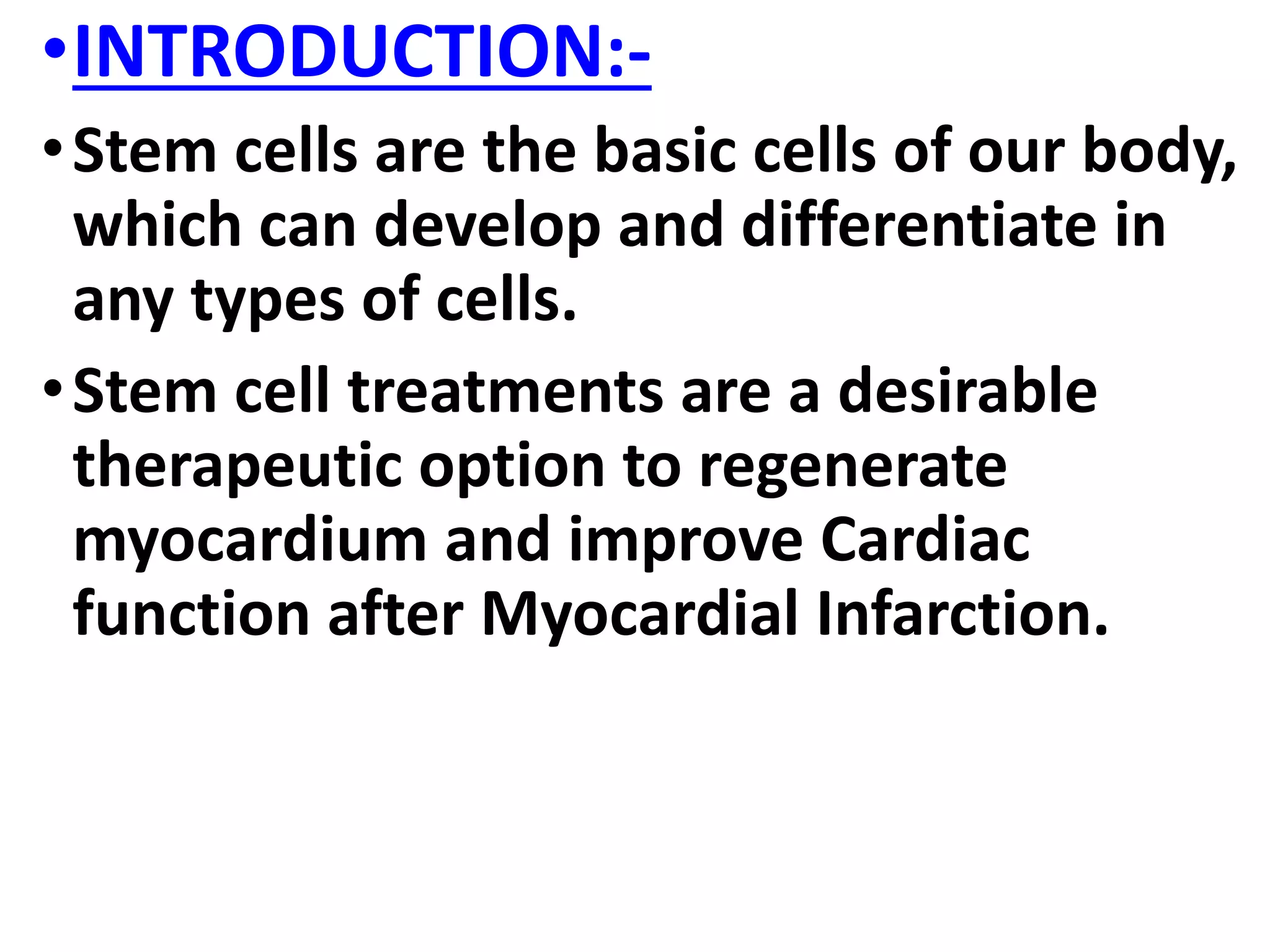 Stem cell application | PPTX