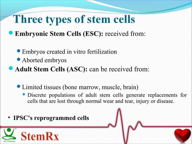 Stem Cells and their Therapeutic applications | PPT