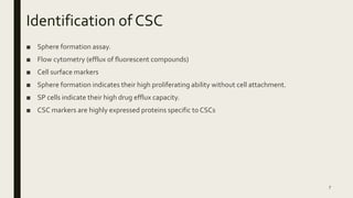 Control of Cancer Stem Cell Migration and invasion | PPTX