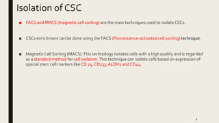 Control of Cancer Stem Cell Migration and invasion | PPTX