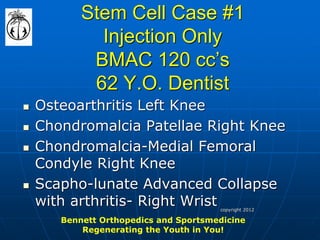 Stem Cell Case Study By Dr. Bennett | PPT