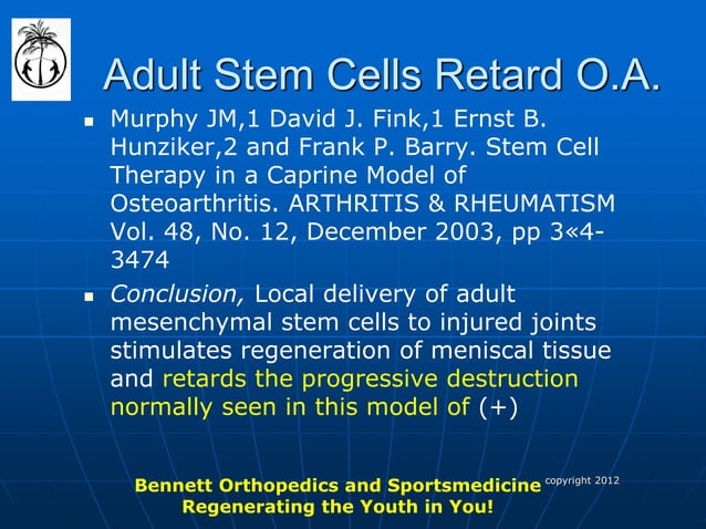 Stem Cell Case Study By Dr. Bennett | PPT
