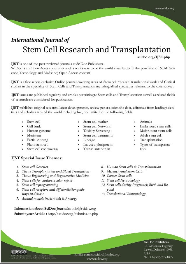 Stem Cell Controversy Scidocpublishers