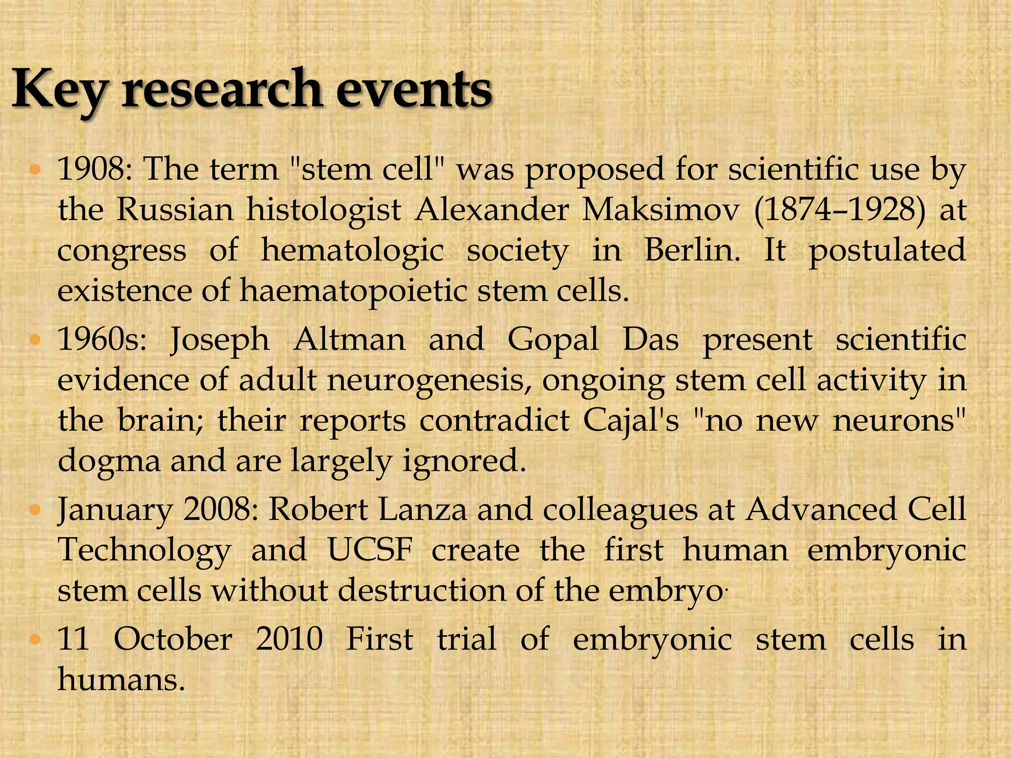 Stem cell culture, its application | PPTX