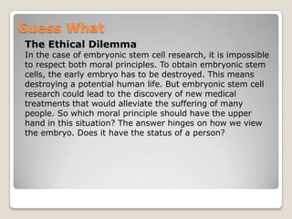 Stem Cell Ethics | PPTX
