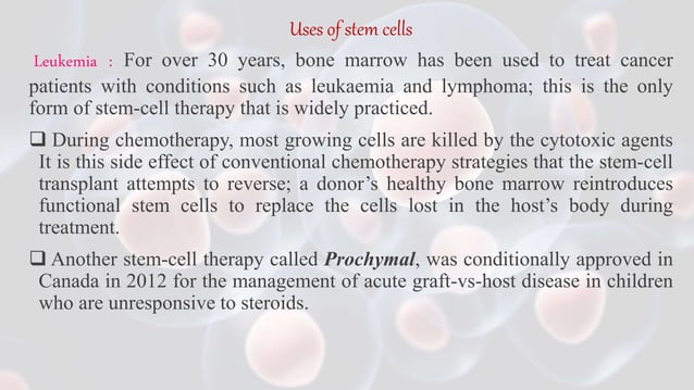 Stem cell therapy & gene therapy | PPTX | Blood Disorders | Diseases and Conditions