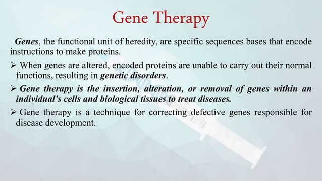 Stem cell therapy & gene therapy | PPTX | Blood Disorders | Diseases and Conditions