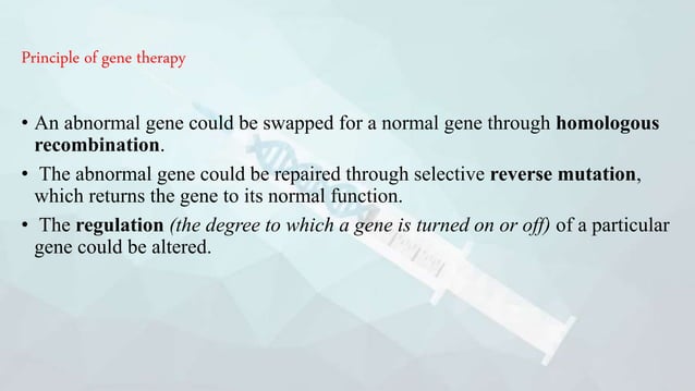 Stem cell therapy & gene therapy | PPTX | Blood Disorders | Diseases ...