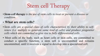 Stem cell therapy & gene therapy | PPTX