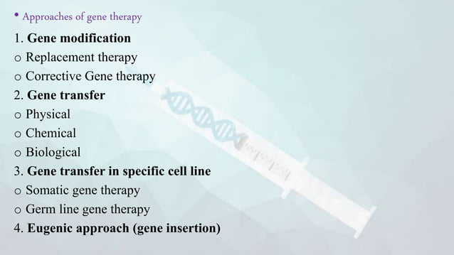 Stem cell therapy & gene therapy | PPTX | Blood Disorders | Diseases ...