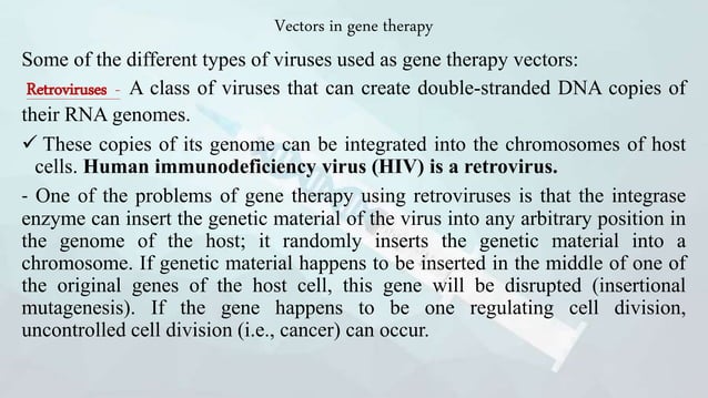 Stem cell therapy & gene therapy | PPTX | Blood Disorders | Diseases ...