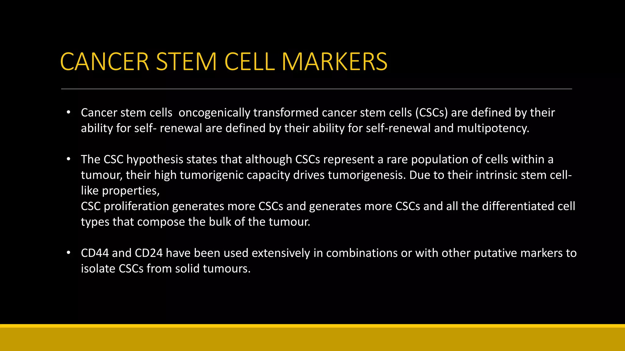 Stem cell markers | PPTX