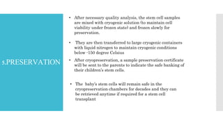 Stem cell preservation life cell | PPTX