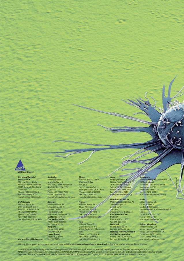 MACS Stem Cell quick guide2013 | PDF