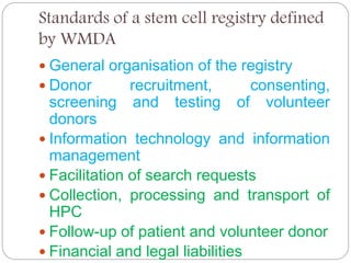 Stem cell registry | PPTX