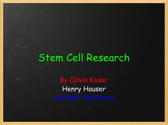 Stem Cell Research | PPT