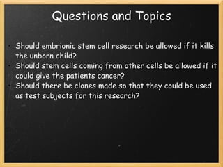 Stem Cell Research | PPT