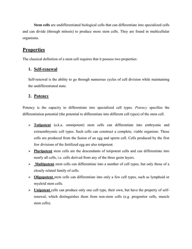 Stem Cell Research & Related Ethical Issues | PDF
