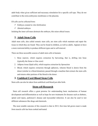 Stem Cell Research & Related Ethical Issues | PDF