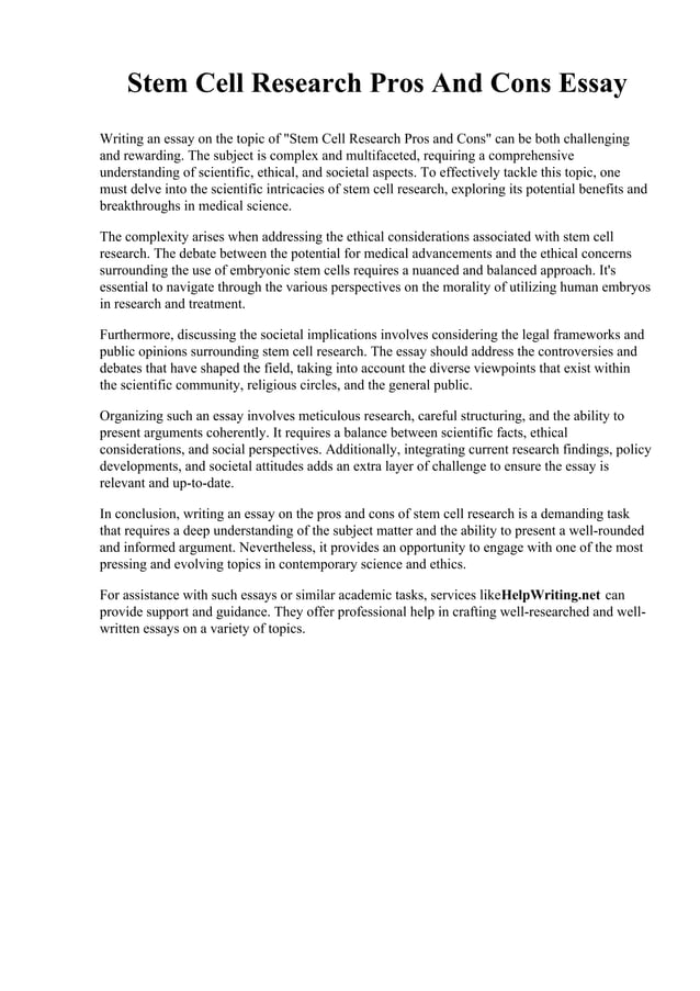 Stem Cell Research Pros And Cons Essay.pdf