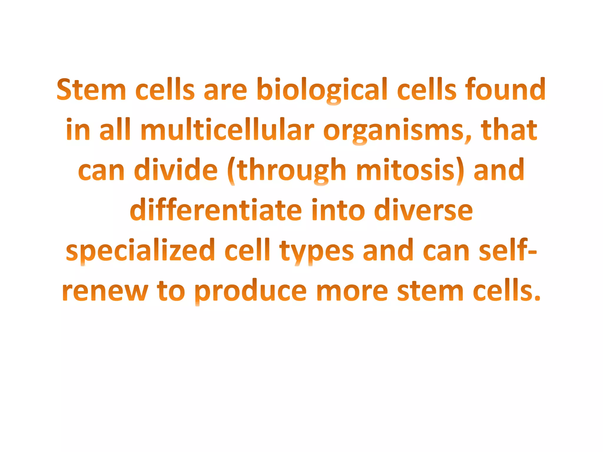 Stem cells basics | PPTX