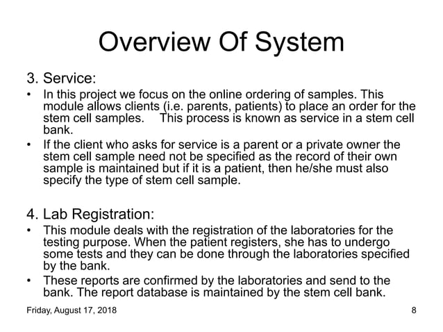 Stem Cells Banking System | PPSX