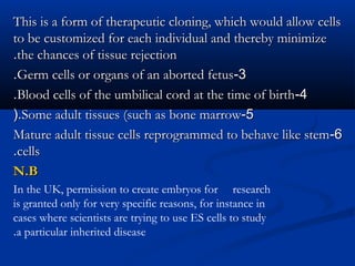 Stem cells basics and ethical issues | PPT