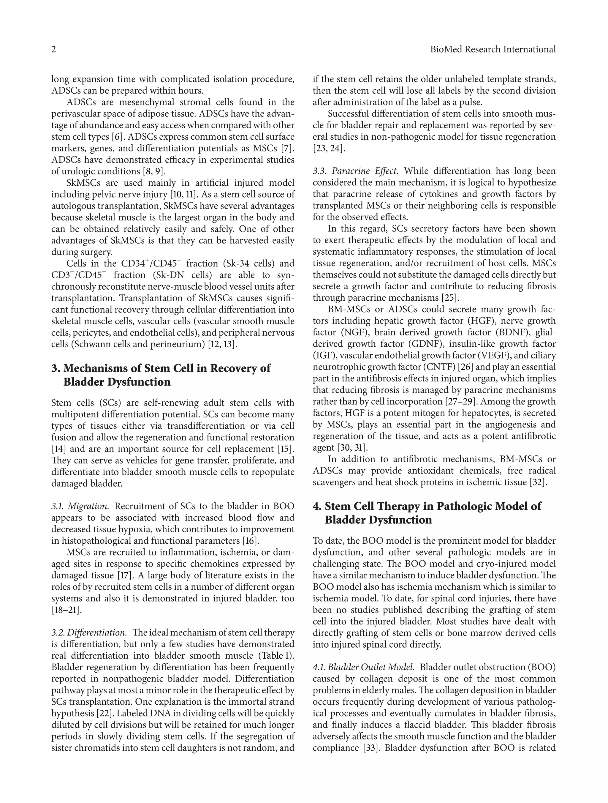 Stem Cell Therapy in Bladder Dysfunction | PDF | Physical Therapy ...