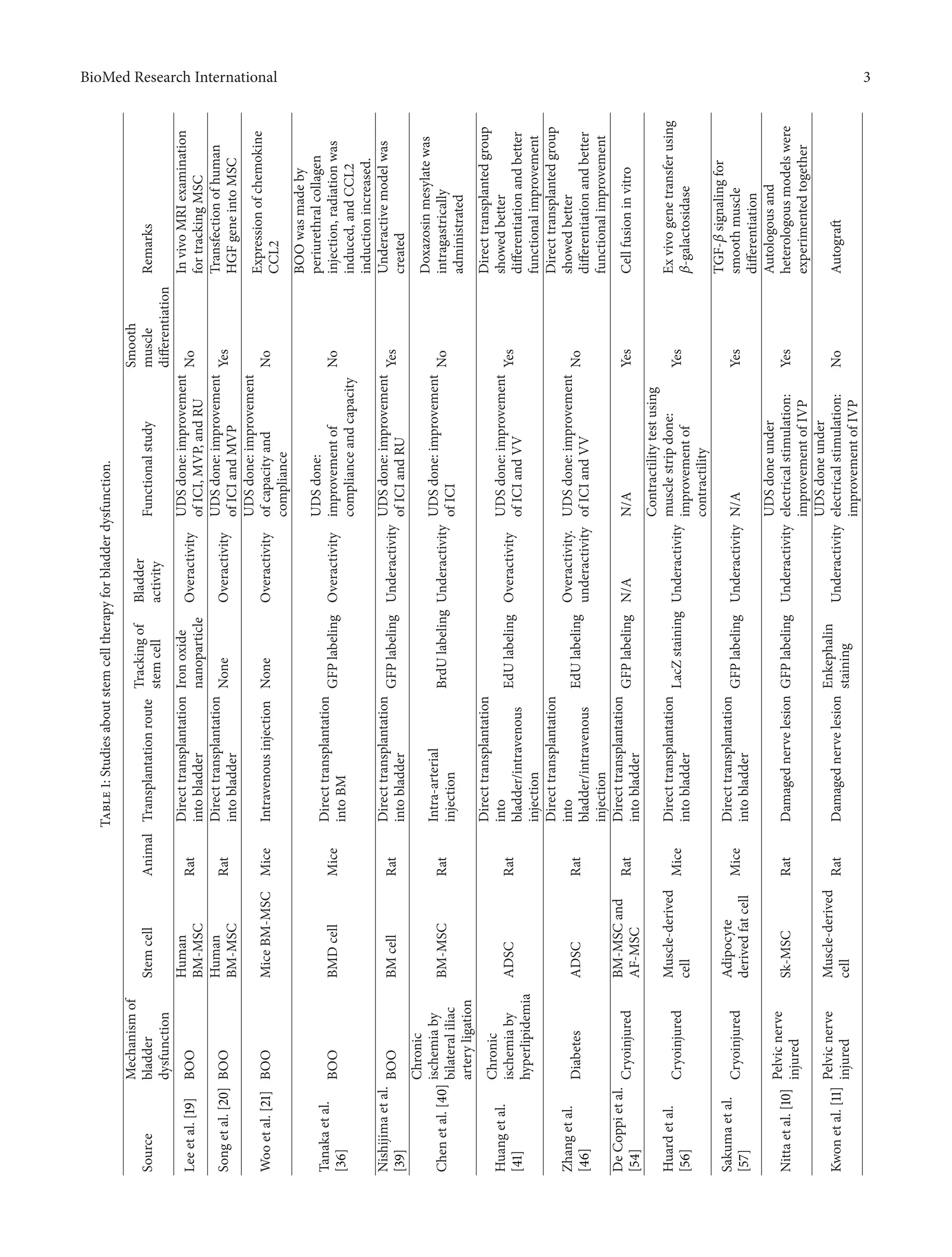 Stem Cell Therapy in Bladder Dysfunction | PDF | Physical Therapy ...