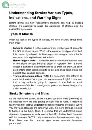Stem Cells for Stroke Treatment: A Promising Frontier in Regenerative ...