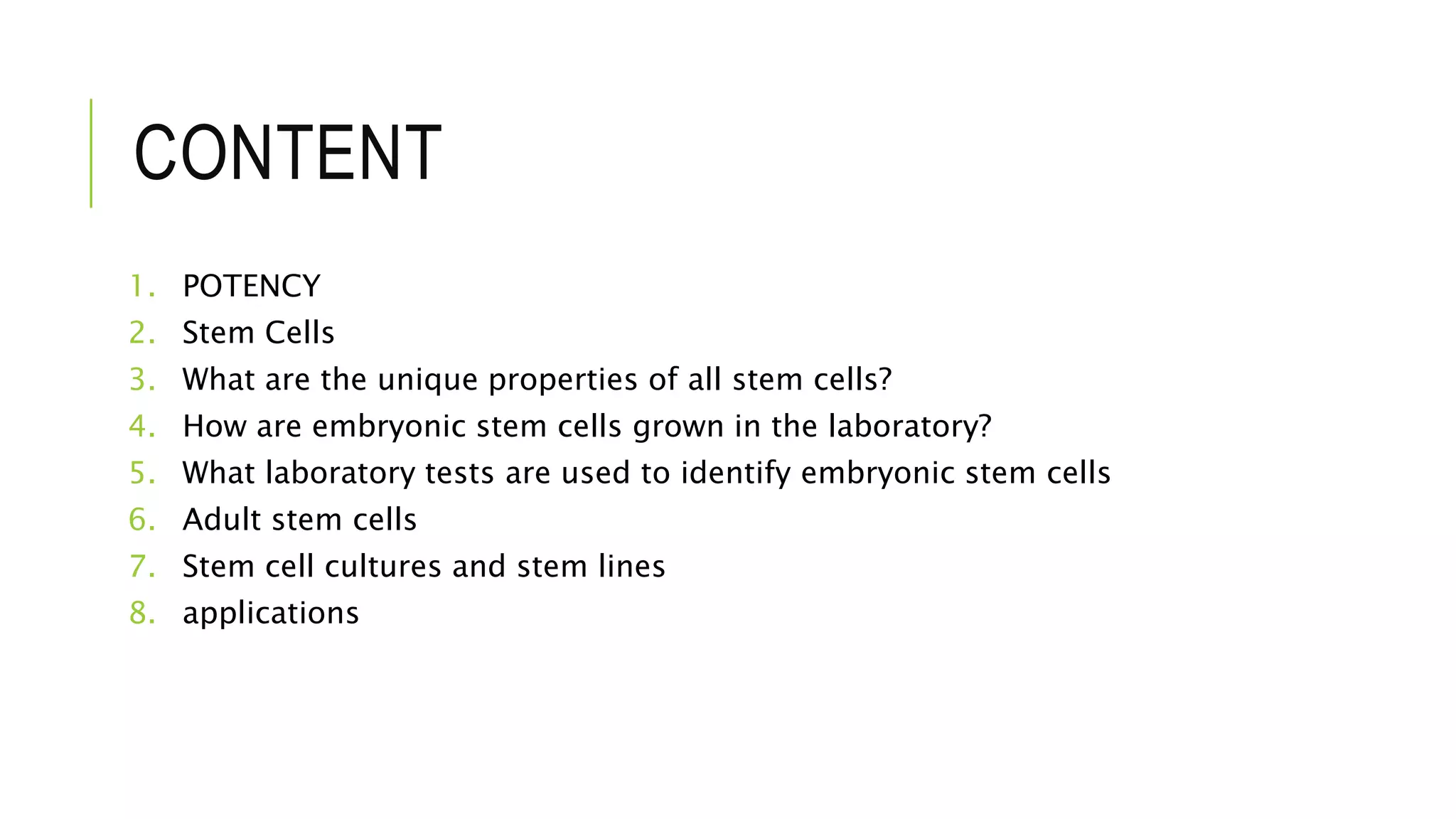 Stem cells technology and applications | PPTX