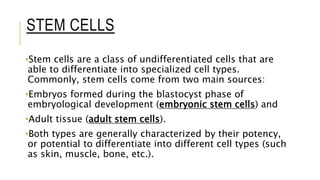 Stem cells technology and applications | PPTX
