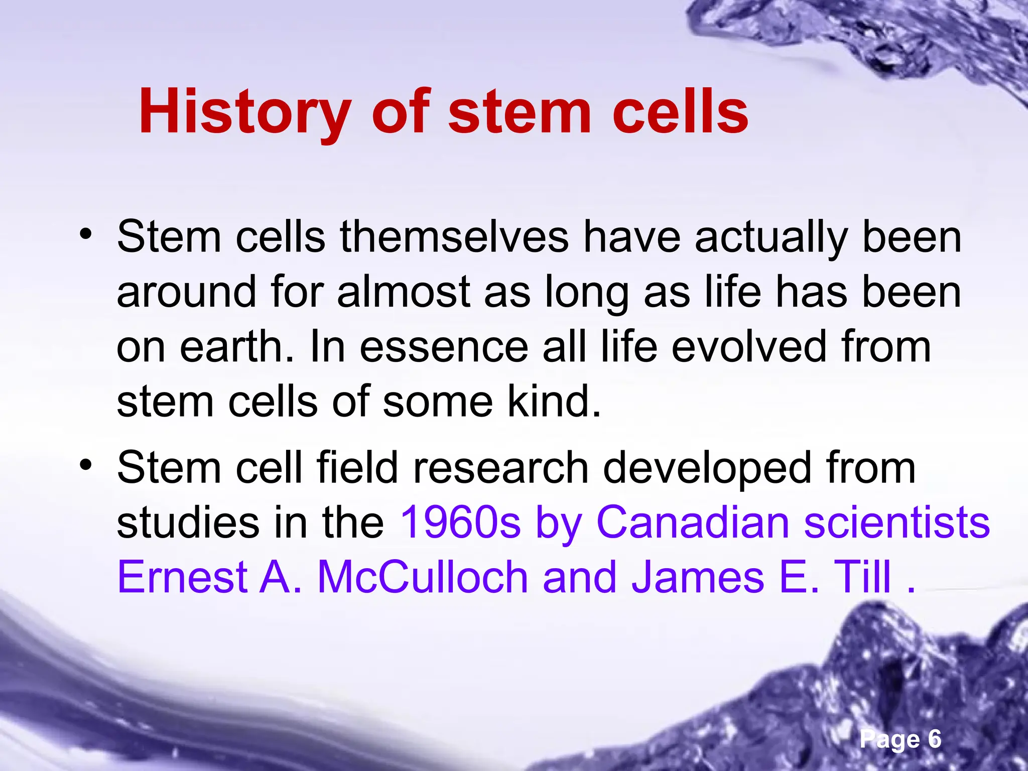 Stem Cells Therapy in the human for education | PPT