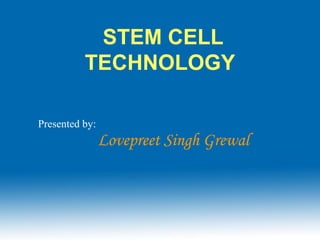 Stem cell technology | PPT