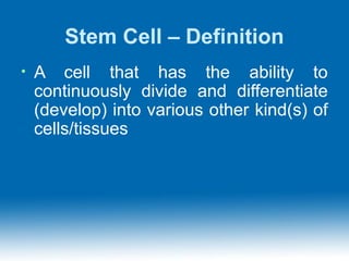 Stem cell technology | PPT
