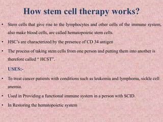 Stem cell therapy | PPTX