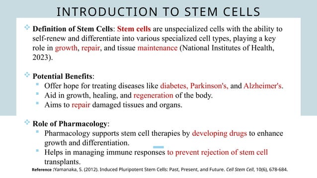A comprehensive SlideShare presentation on "Stem Cell Therapy ...