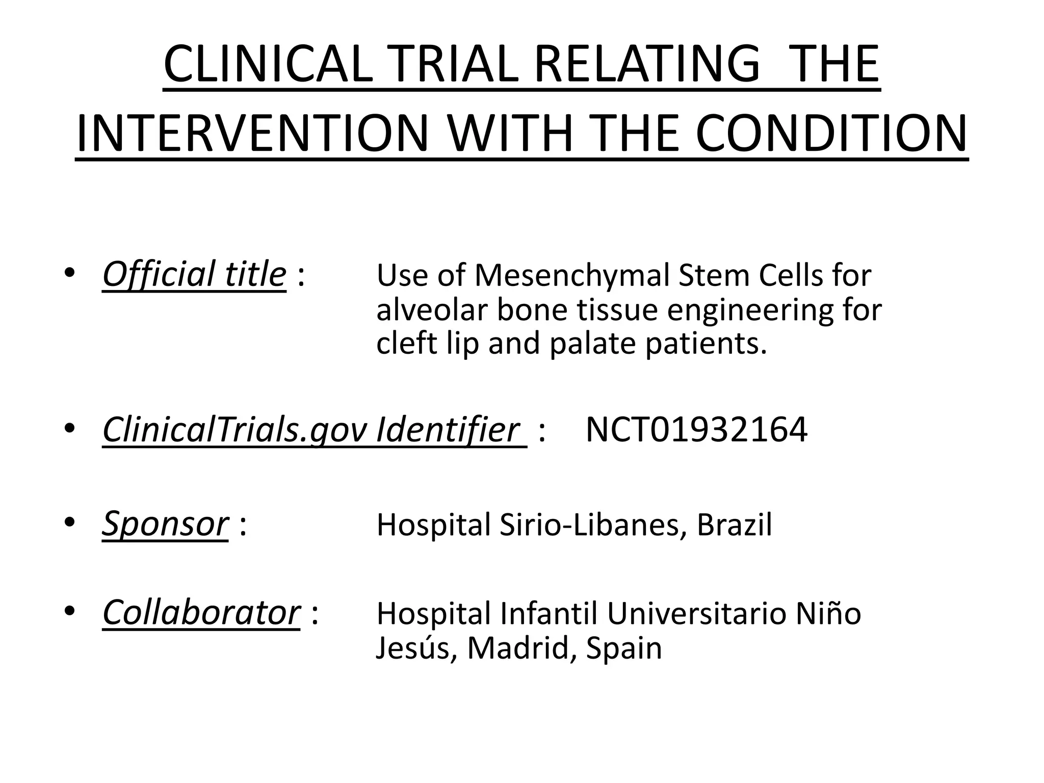 Stem cell therapy in cleft lip and palate | PPTX