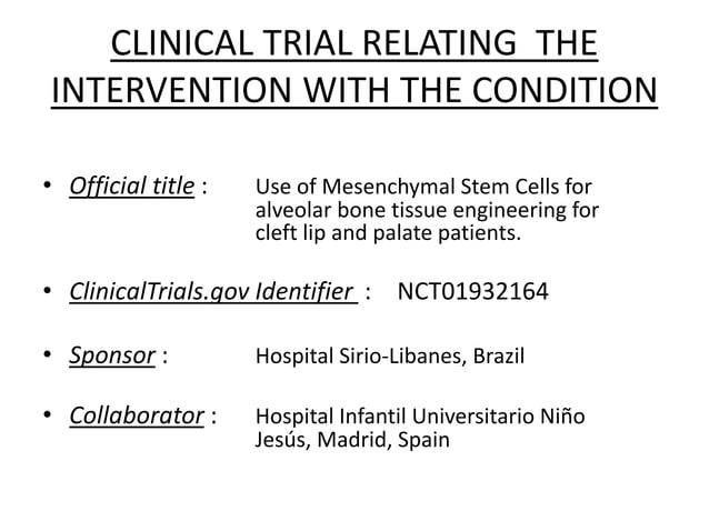 Stem cell therapy in cleft lip and palate | PPTX